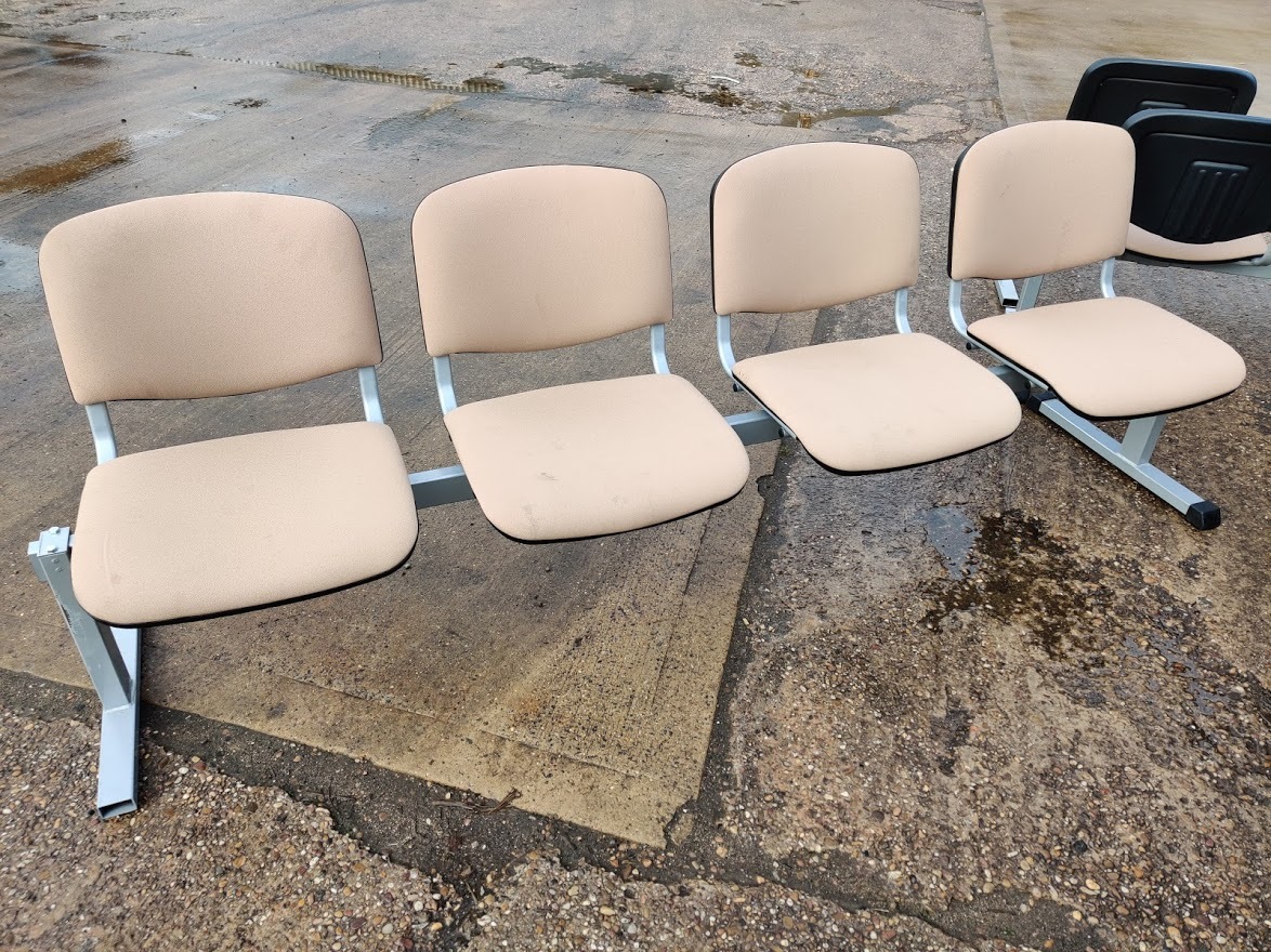 Beam Seating – 4 seater (Beige) – Revival Props