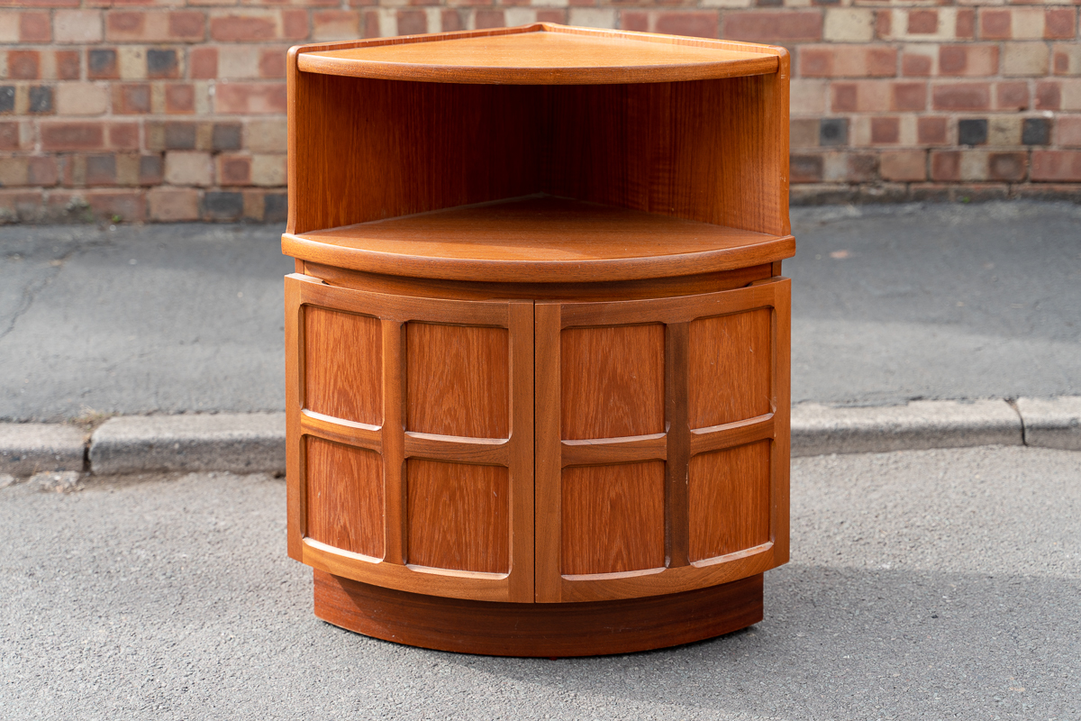 Side Table Rounded Corner Unit – Nathan Teak (Part of Eight Piece Set ...