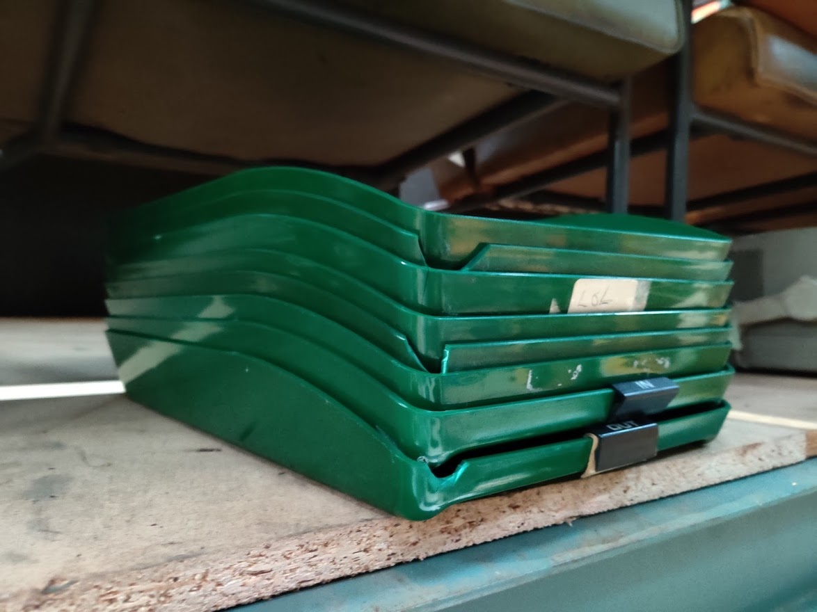 Filing – Document/Letter In-Trays – Green – Revival Props