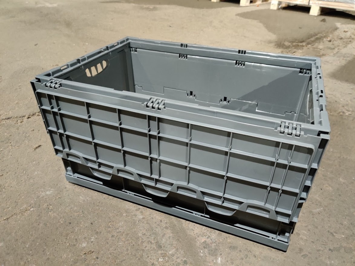 Heavy Duty Collapsible Crate – Grey (Large) – Revival Props