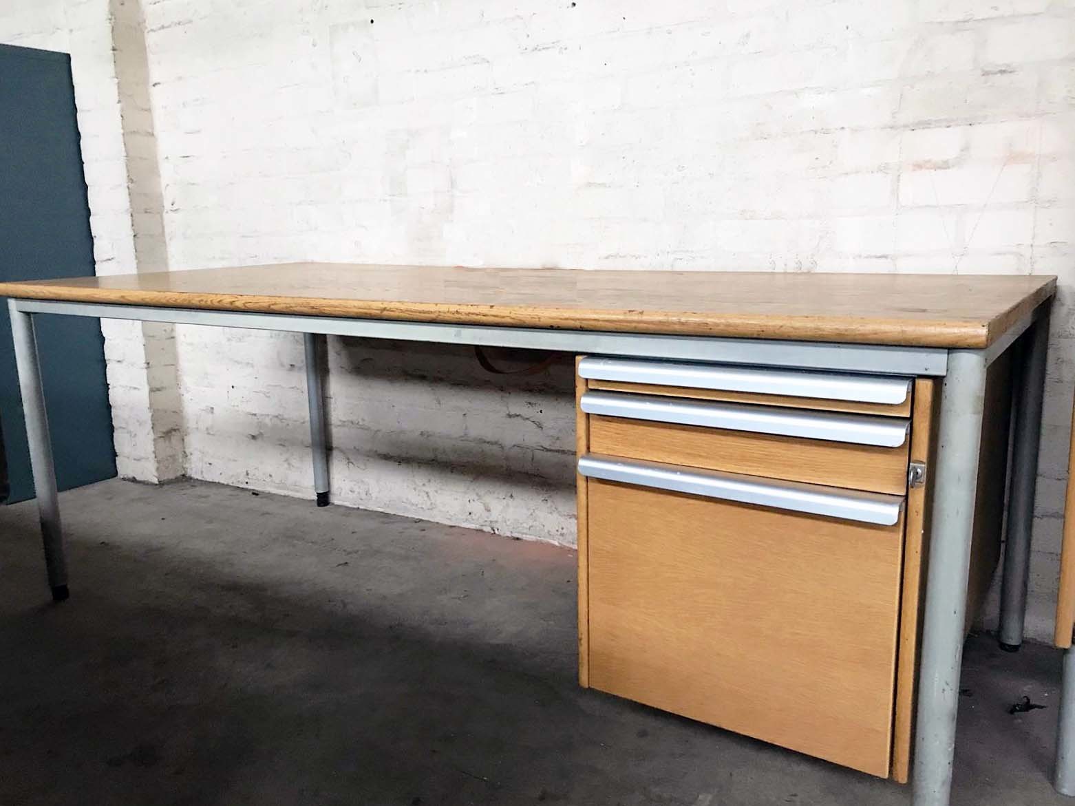 Desk – Oak/Silver – Revival Props