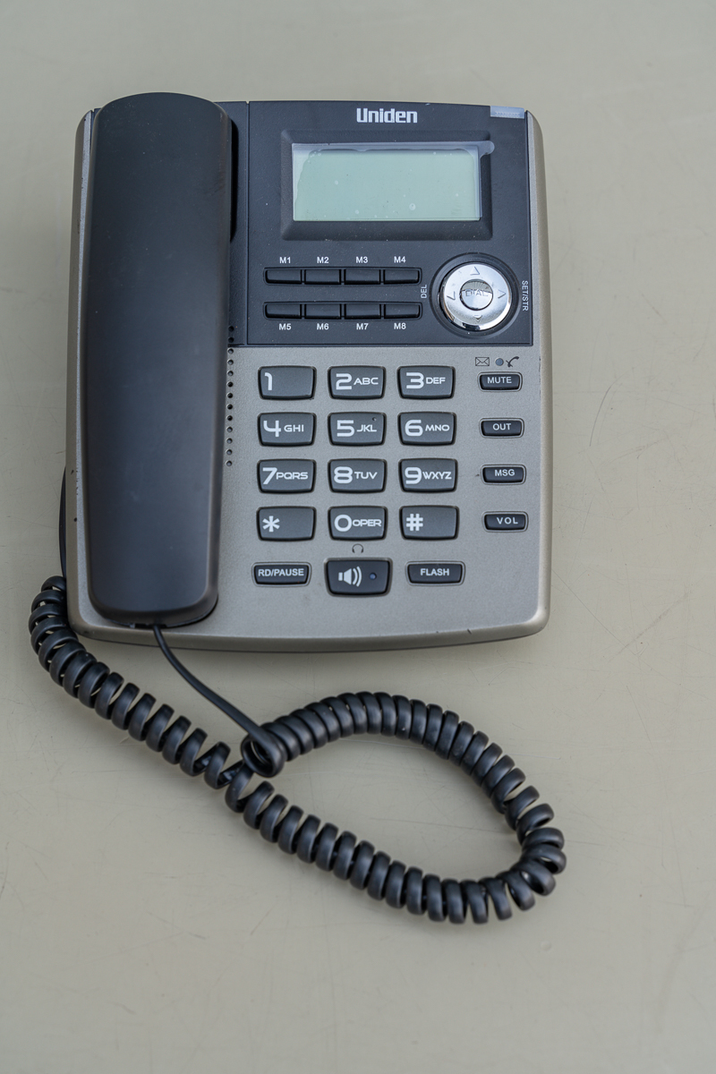 Phone – Uniden/Black & Grey/Corded – Revival Props