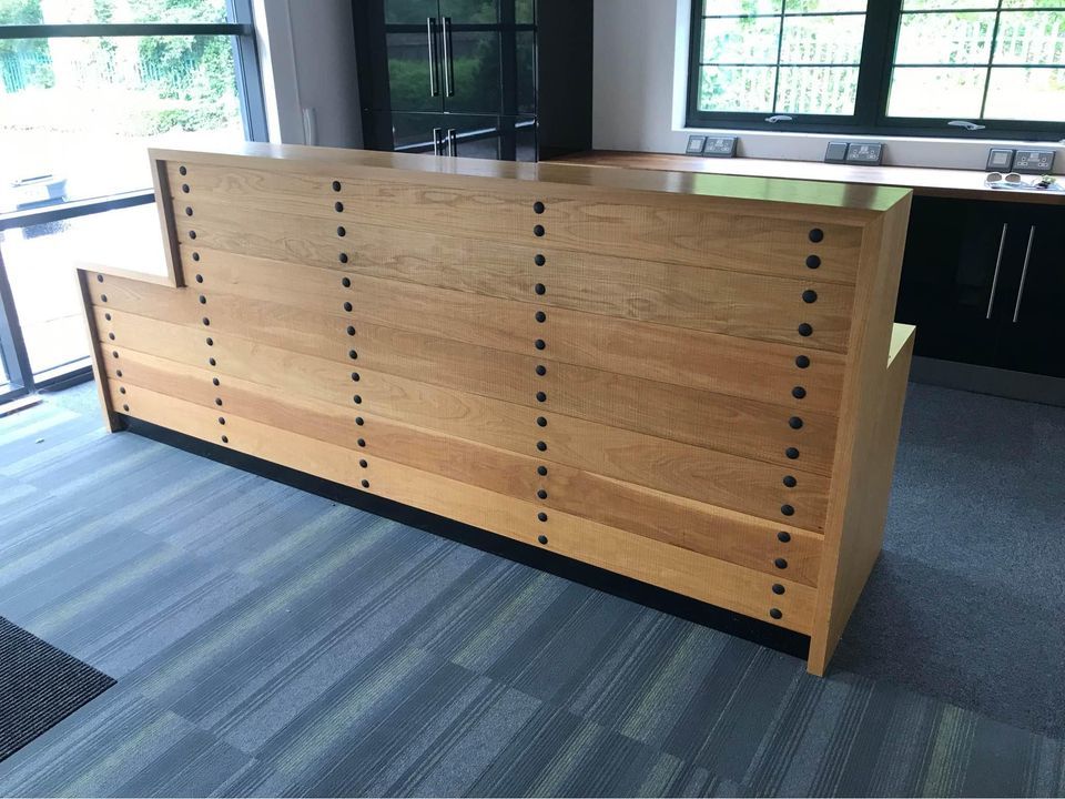Reception Desk – Oak – Revival Props