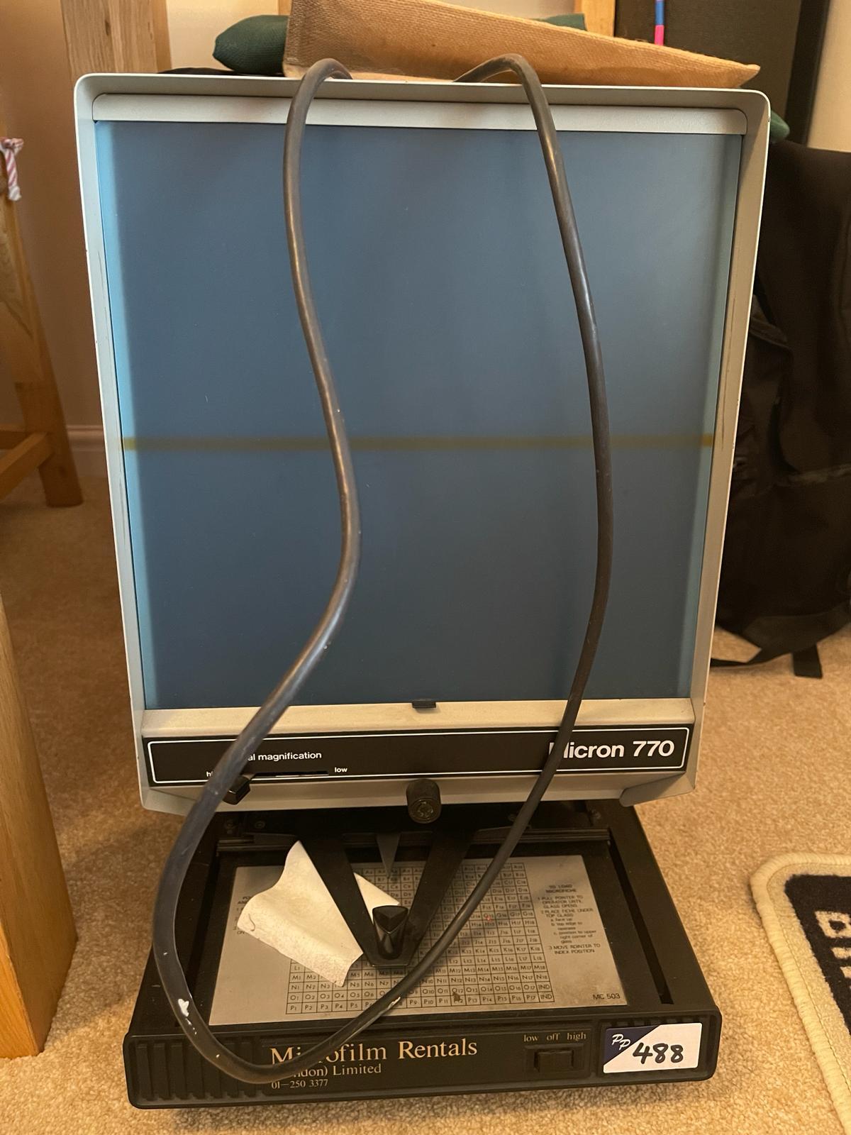Microfiche Reader – Micron 770 – Revival Props
