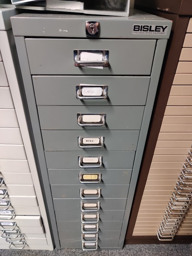 Cabinet – Bisley 12 Drawer (Grey) – Revival Props