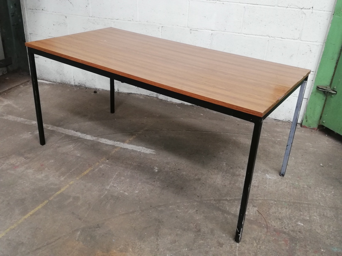 Classroom – Table – Veneer Top Black Legs – Revival Props